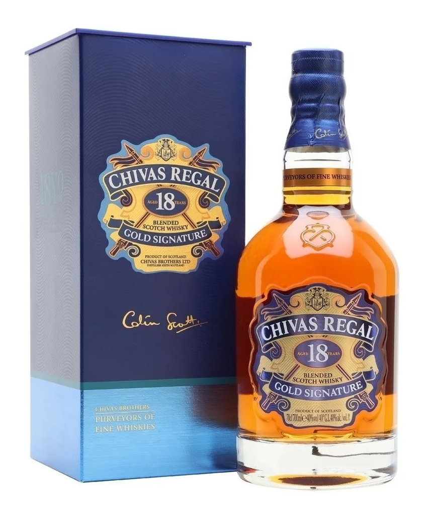 WHISKY SCOTCH BLEND CHIVAS REGAL 18 AÑOS GOLD X 750 CC | TiendaVines